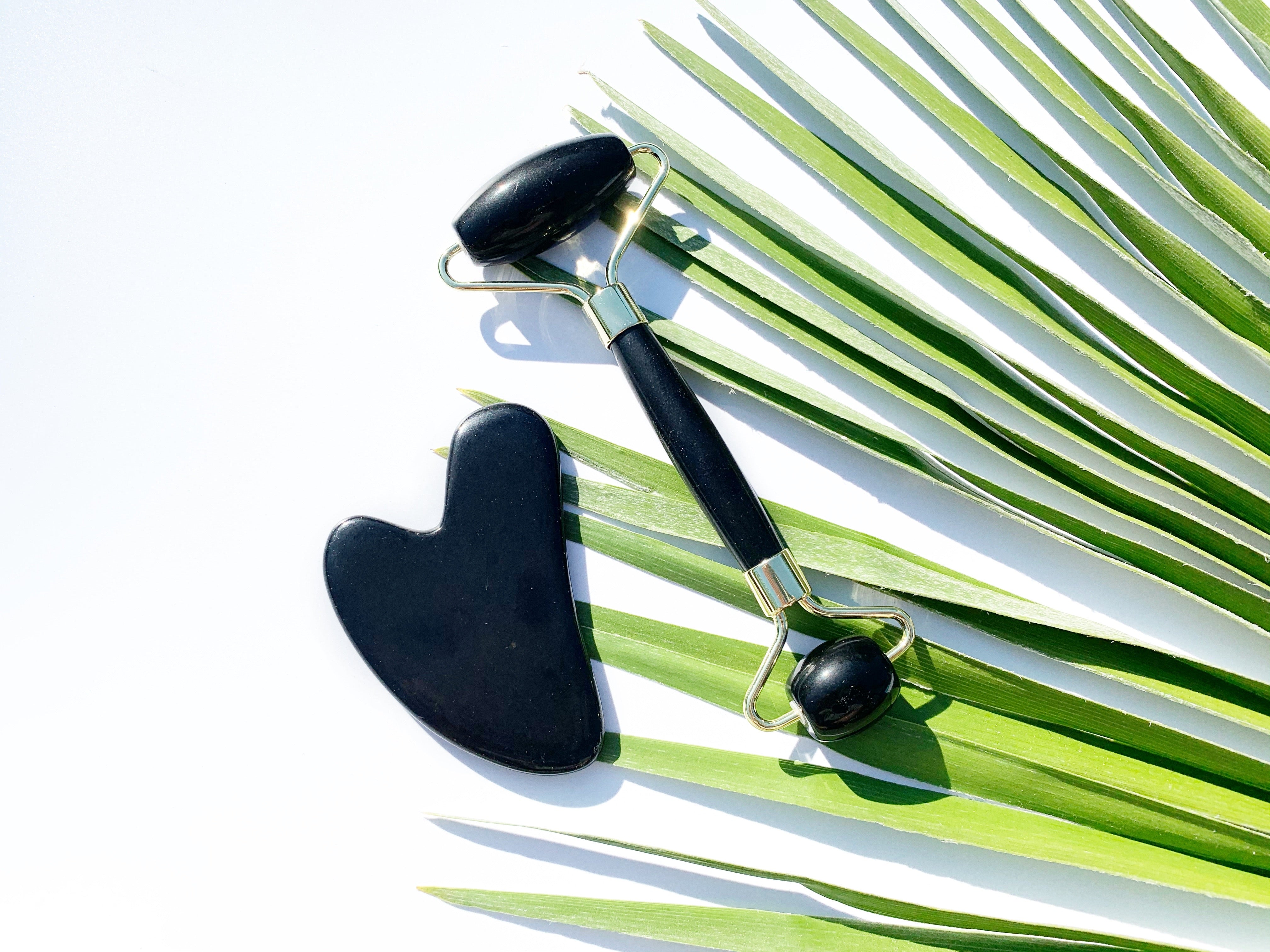 Crystal Roller + Gua Sha Set - Skin Detox - Obsidian – Organic to Green ...