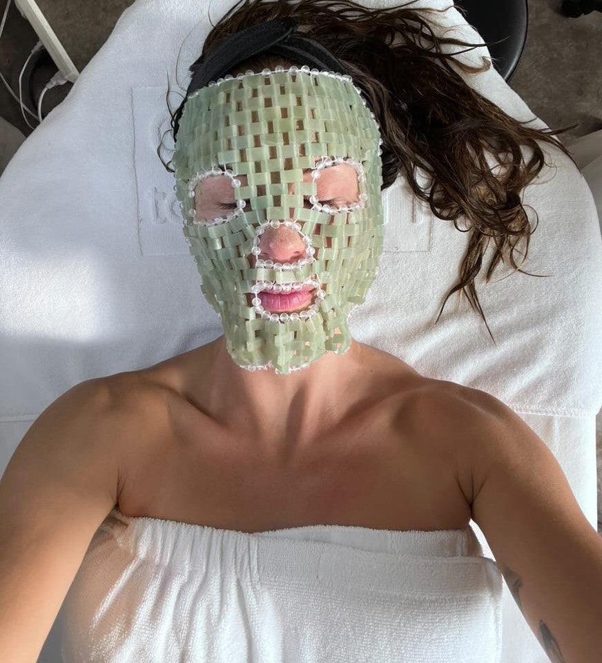 Jade Crystal Gem Facial Mask For Anti-Aging + Cucumber Hyaluronic Hydr ...